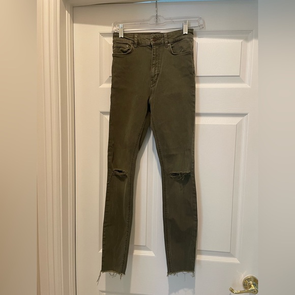 Zara | Jeans | Zara Woman Premium Denim Collection High Rise Rip Knee ...